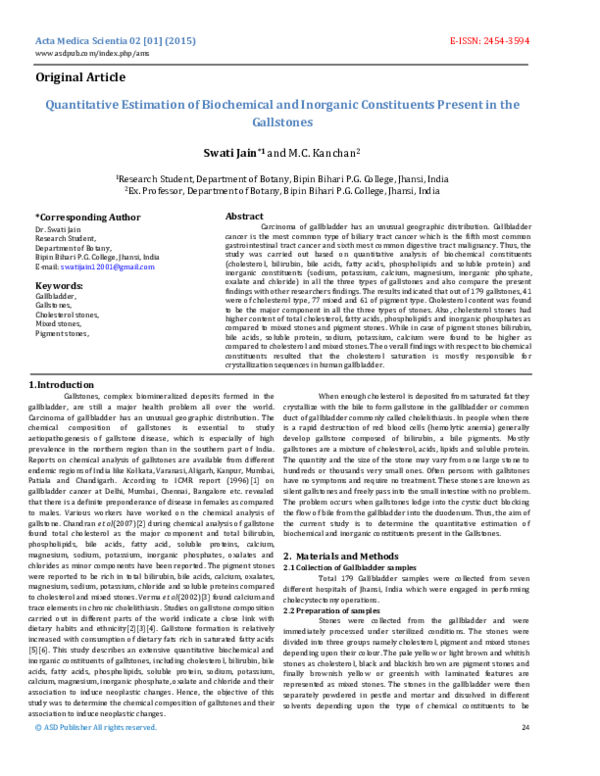 (PDF) Quantitative Estimation of Biochemical and Inorganic Constituents ...