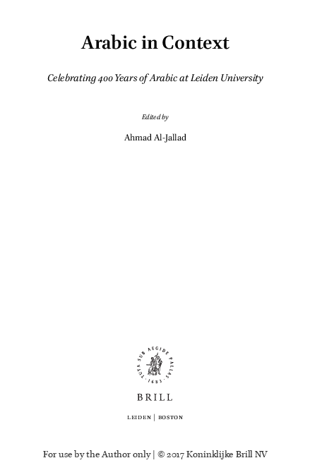 (PDF) Digging up archaic features: "Neo-Arabic" and comparative ...