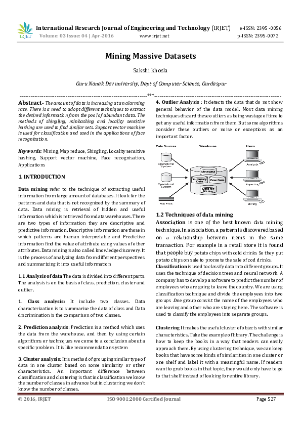 (PDF) Mining Massive Datasets Sakshi khosla