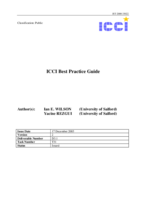 (PDF) ICCI Best Practice Guide