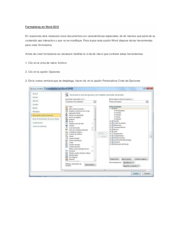 (PDF) Crear formularios en word