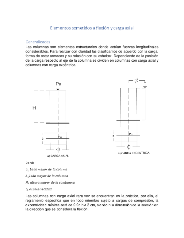 (DOC) Elementos sometidos a flexión y carga axial