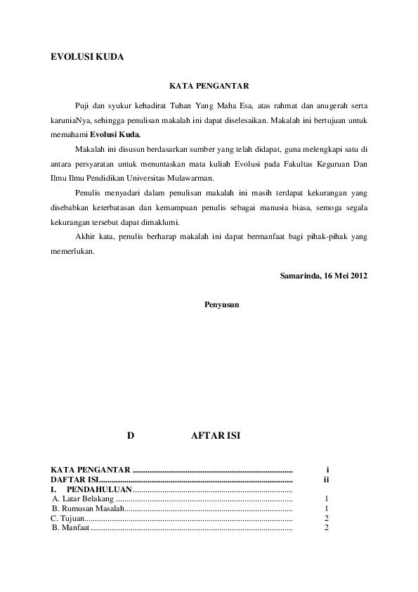 (DOC) EVOLUSI KUDA