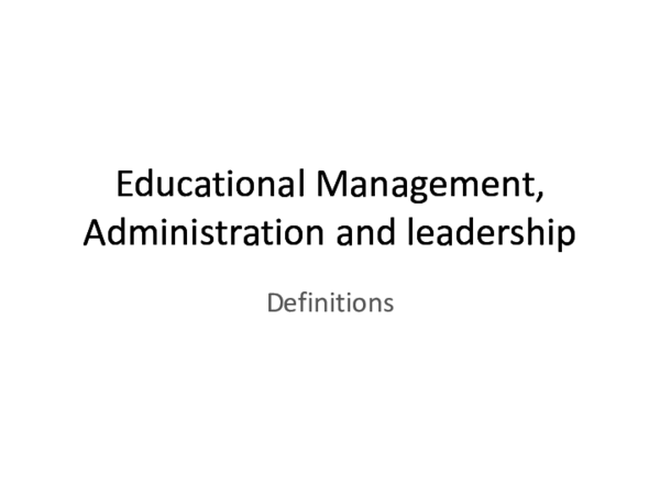 (PPT) FMU3702 Educational Management Administration and leadership