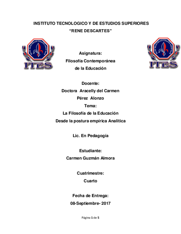 (DOC) INSTITUTO TECNOLOGICO Y DE ESTUDIOS SUPERIORES " RENE DESCARTES ...