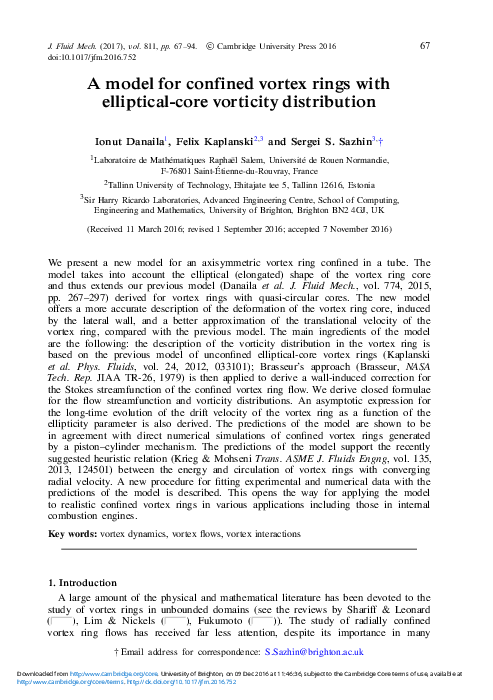 (PDF) A model for confined vortex rings with elliptical-core vorticity ...