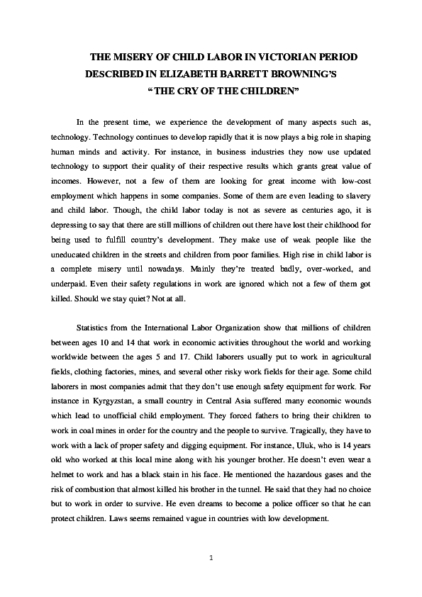 (DOC) THE MISERY OF CHILD LABOR IN VICTORIAN PERIOD.docx