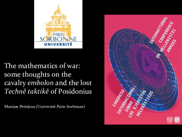 (PDF) The mathematics of war: some thoughts on the cavalry embolon and ...