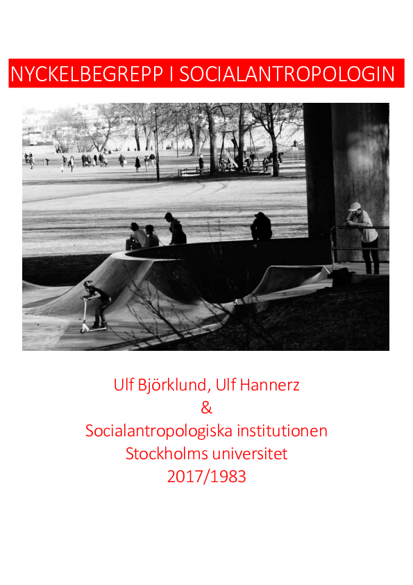 (PDF) NYCKELBEGREPP I SOCIALANTROPOLOGIN (2017) | Raoul Galli ...