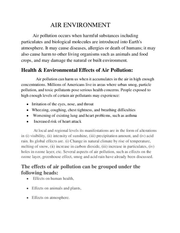 (DOC) AIR ENVIRONMENT