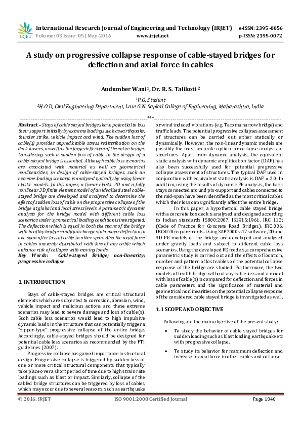 (PDF) A study on progressive collapse response of cable-stayed bridges ...