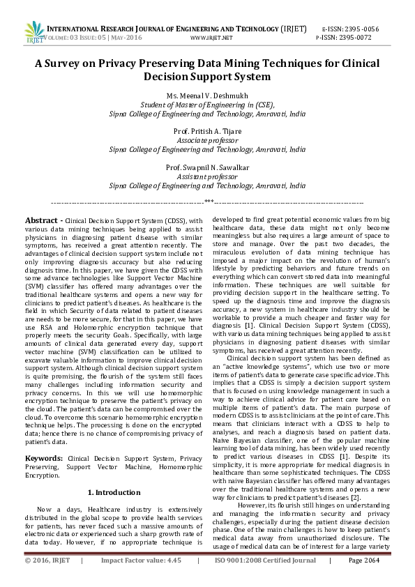 (PDF) A Survey on Privacy Preserving Data Mining Techniques for ...