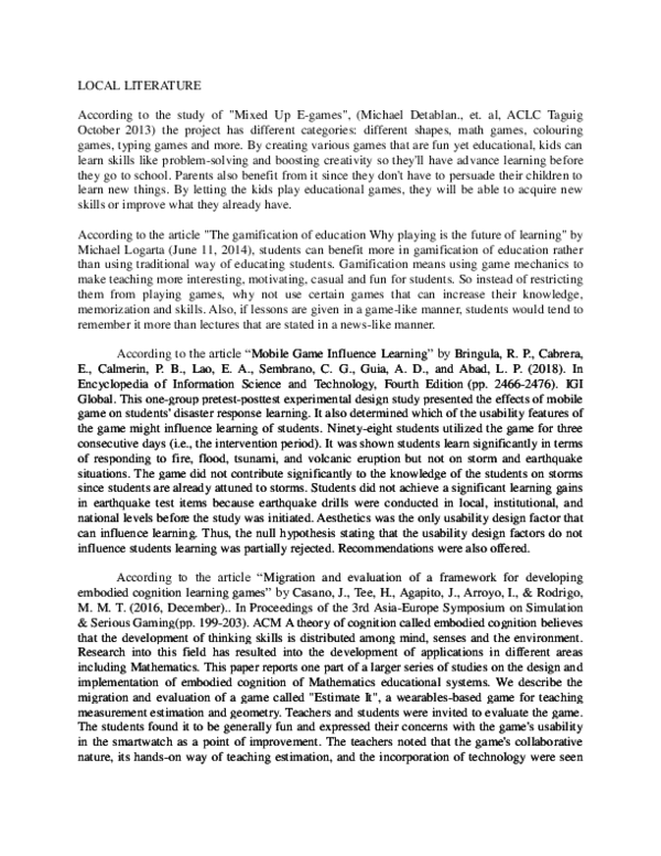 (DOC) LOCAL LITERATURE