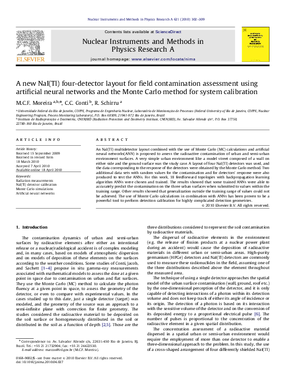 (PDF) A new NaI(Tl) four-detector layout for field contamination assessment using artificial ...