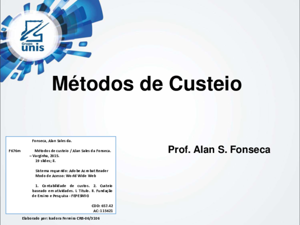 (PDF) Métodos de Custeio