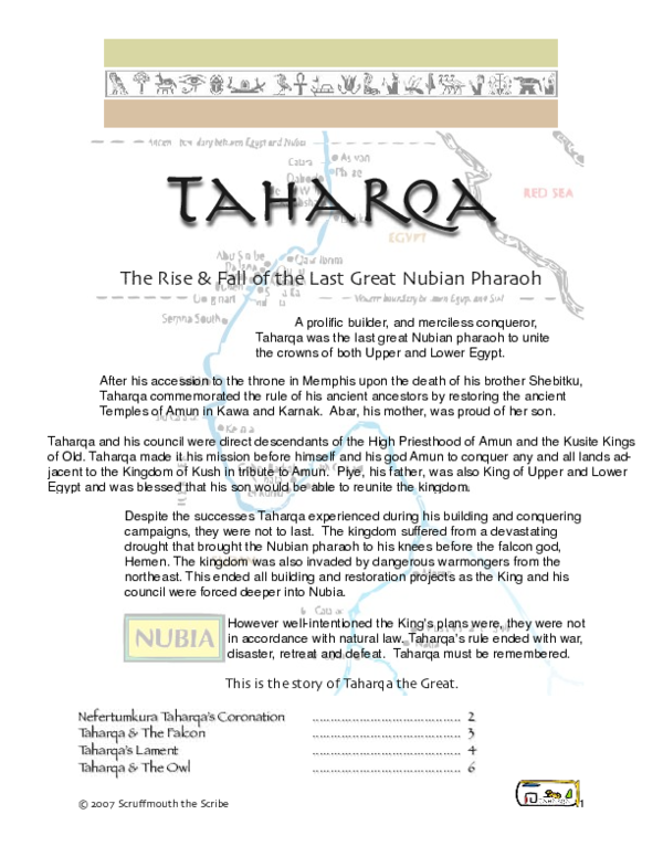 (PDF) TAHARQA: The Rise & Fall of the Last Great Nubian Pharaoh