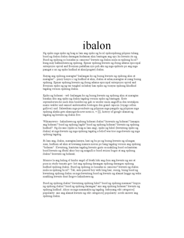 (DOC) Project In Filipino