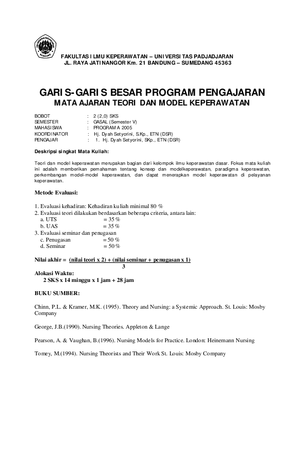 (PDF) GARIS-GARIS BESAR PROGRAM PENGAJARAN