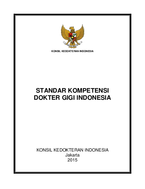 (PDF) STANDAR KOMPETENSI DOKTER GIGI INDONESIA