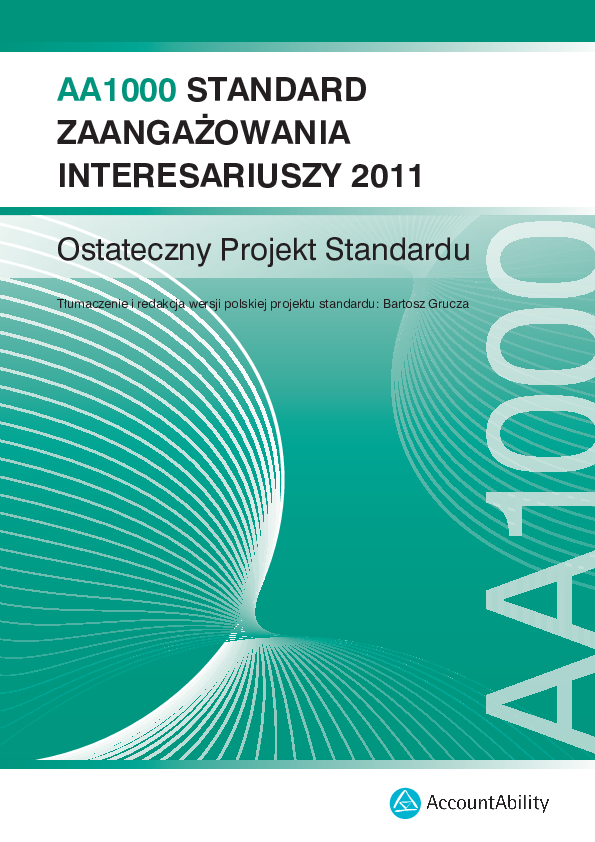 (PDF) AA1000 STANDARD ZAANGAŻOWANIA INTERESARIUSZY 2011
