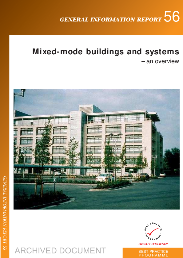 (PDF) Mixed-mode buildings and systems – an overview