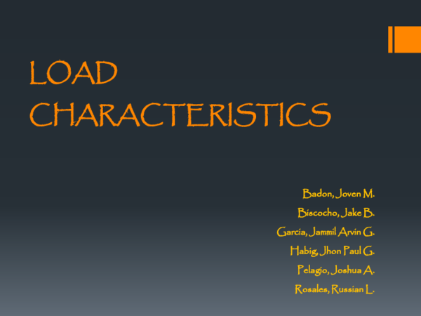 (PPT) LOAD-CHARACTERISTICS