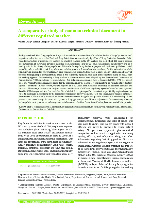 (PDF) A comparative study of common technical document in different ...