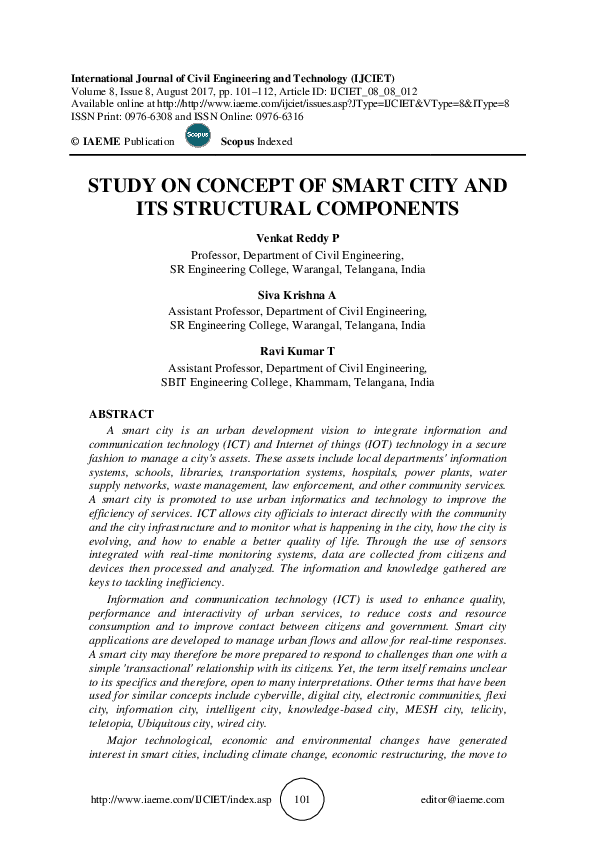 (PDF) STUDY ON CONCEPT OF ITS STRUCTURAL COMPO STUDY ON CONCEPT OF ...