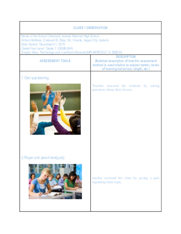 (DOC) CLASS 1 OBSERVATION