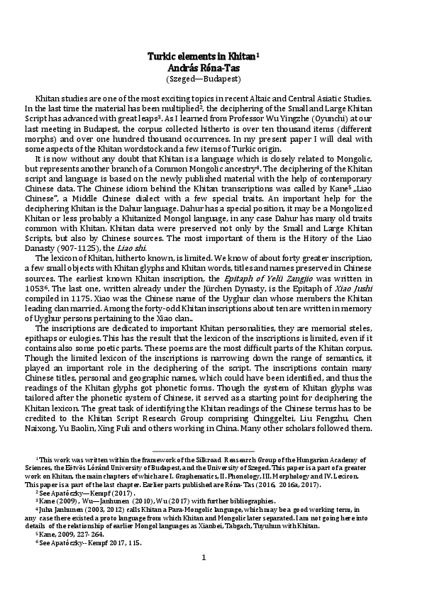 (DOC) Turkic elements in Khitan1
