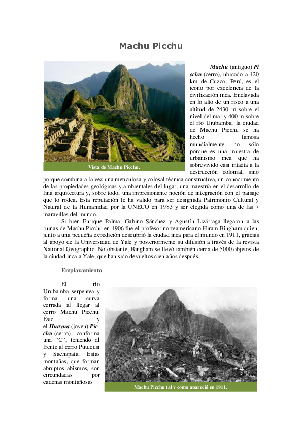 (PDF) Machu Picchu