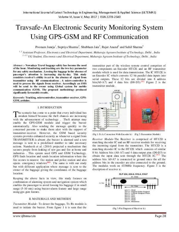 (PDF) Travsafe-An Electronic Security Monitoring System Using GPS-GSM ...