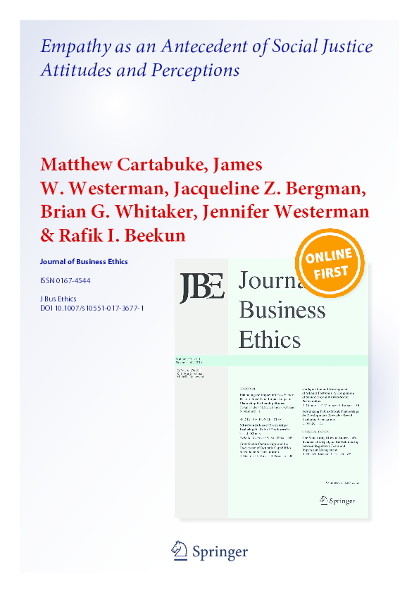 (PDF) Empathy as an Antecedent of Social Justice Attitudes and ...