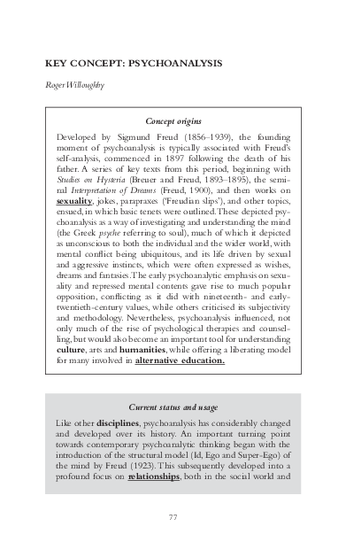 (PDF) Psychoanalysis