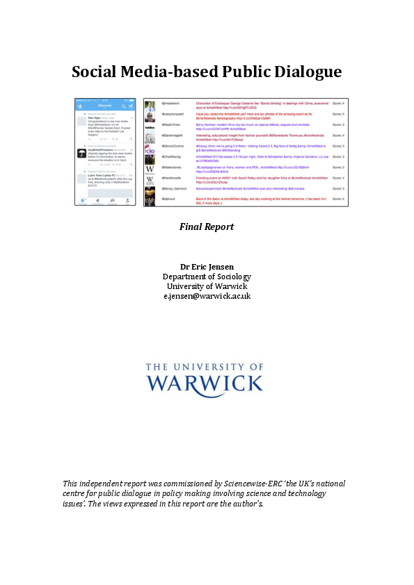 (PDF) Social Media-based Public Dialogue Report