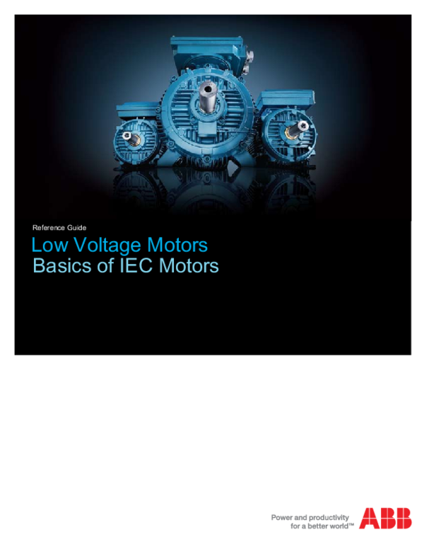 (PDF) Reference Guide Low Voltage Motors Basics of IEC Motors