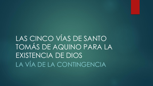 (PPT) Las cinco vías de santo Tomás de Aquino