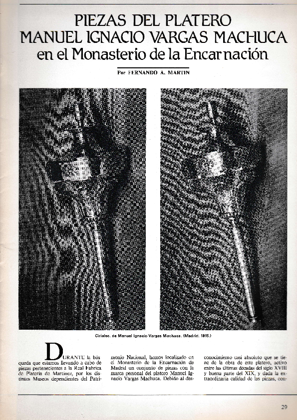 (PDF) Piezas del platero Manuel Ignacio Vargas Machuca en el Monasterio ...