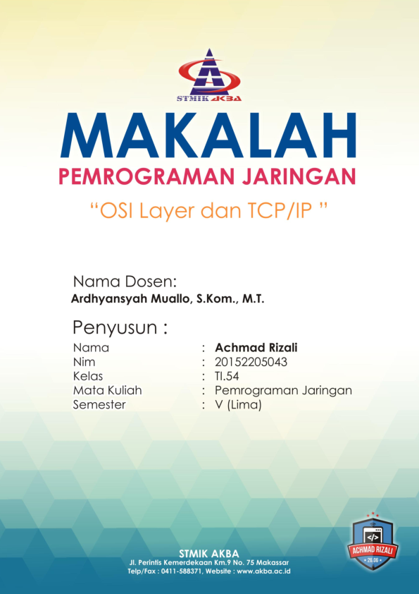 (PDF) Pemrograman Jaringan OSI Layer dan TCP IP