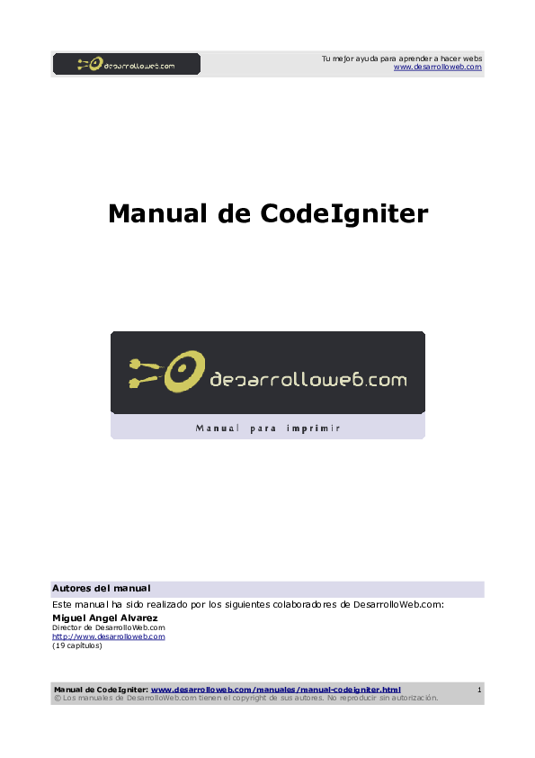 (PDF) Manual de codeigniter