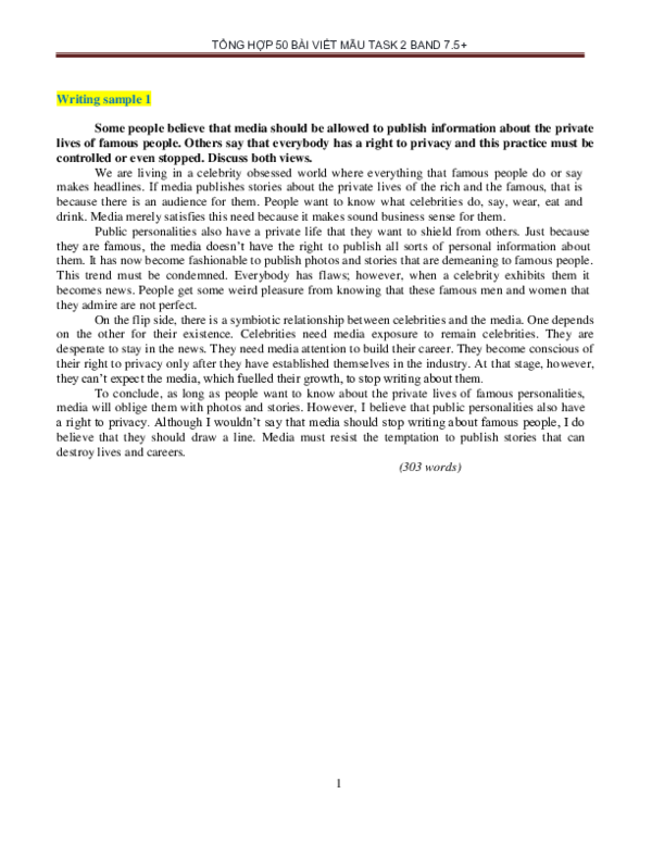 (PDF) Writing sample 1