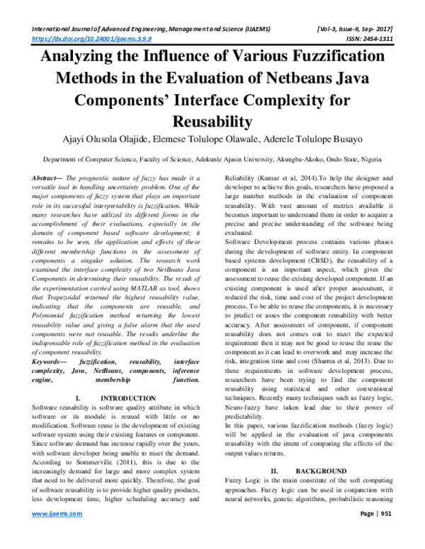(PDF) Analyzing the Influence of Various Fuzzification Methods in the Evaluation of Netbeans ...