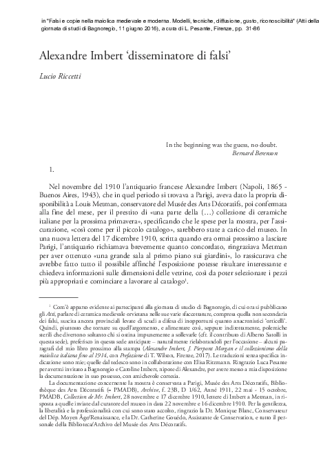 (PDF) Alexandre Imbert 'disseminatore di falsi'
