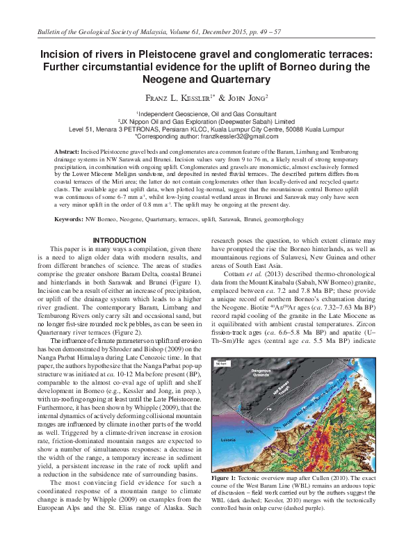 (PDF) Incision of rivers in Pleistocene gravel and conglomeratic ...