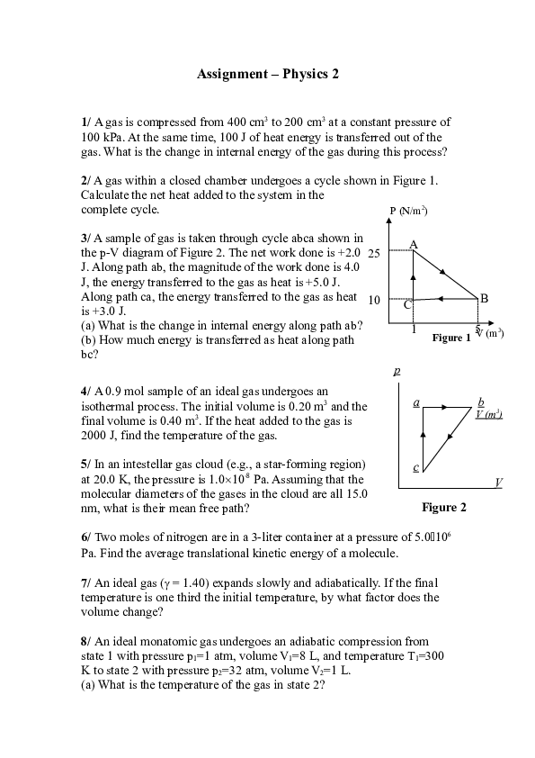 (DOC) Assignment – Physics 2