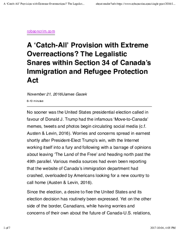 (PDF) A 'Catch-All' Provision with Extreme Overreactions? The ...