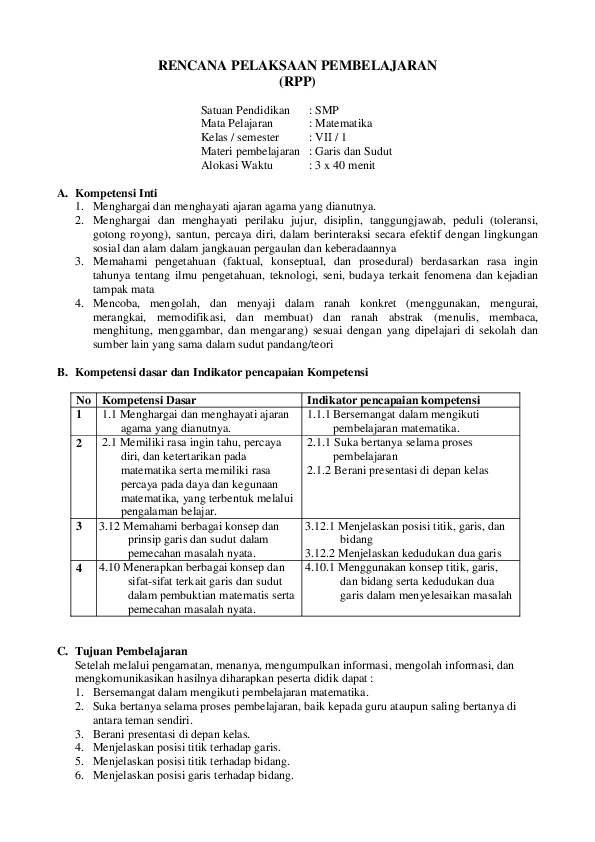 (PDF) RENCANA PELAKSANAAN PEMBELAJARAN (RPP) SPLDV | Cut Rita Zahara ...