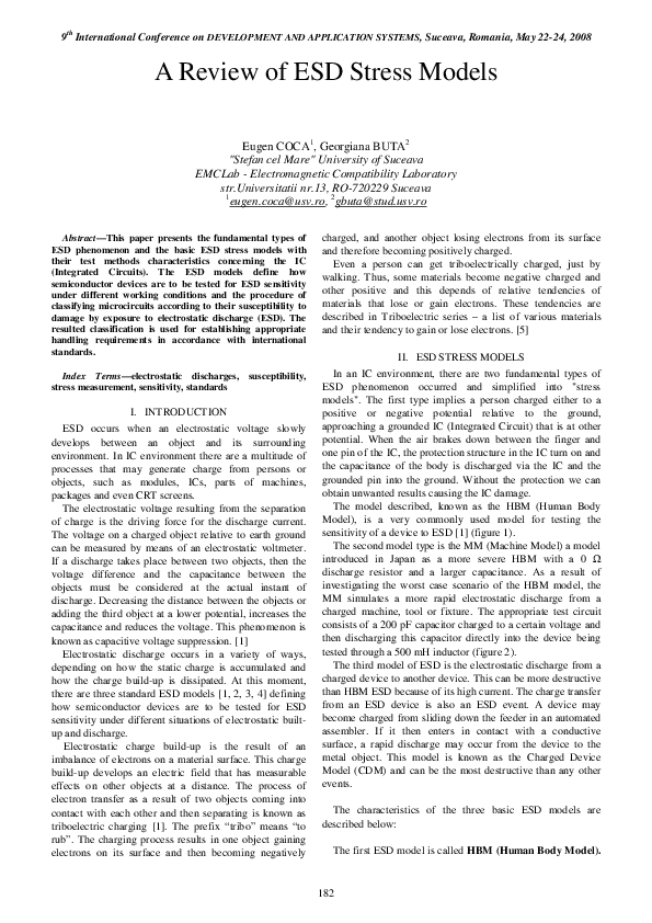 (PDF) A Review of ESD Stress Models