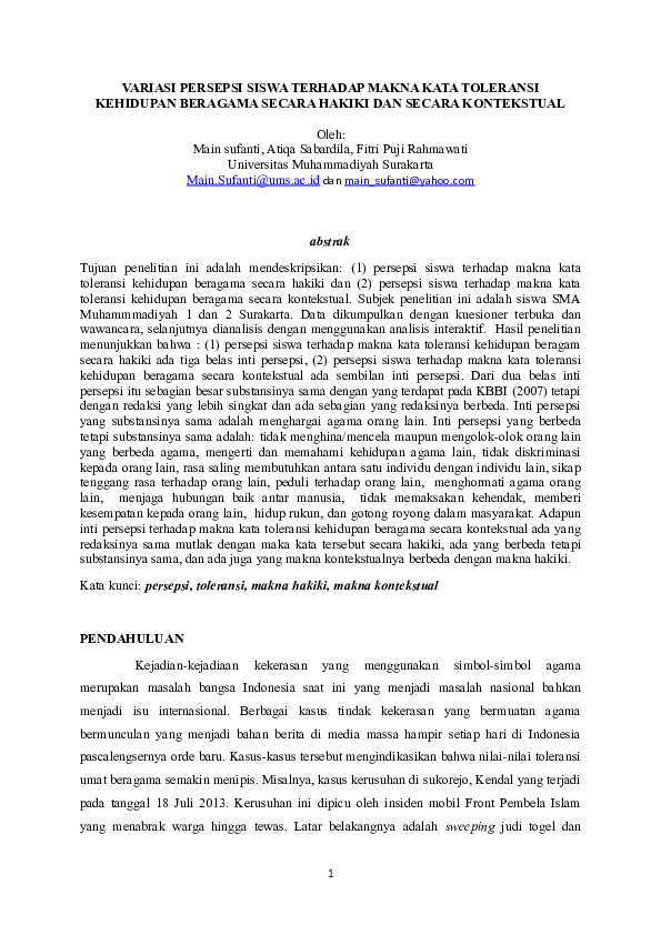 (DOC) Toleransi Kehidupan Beragama.doc