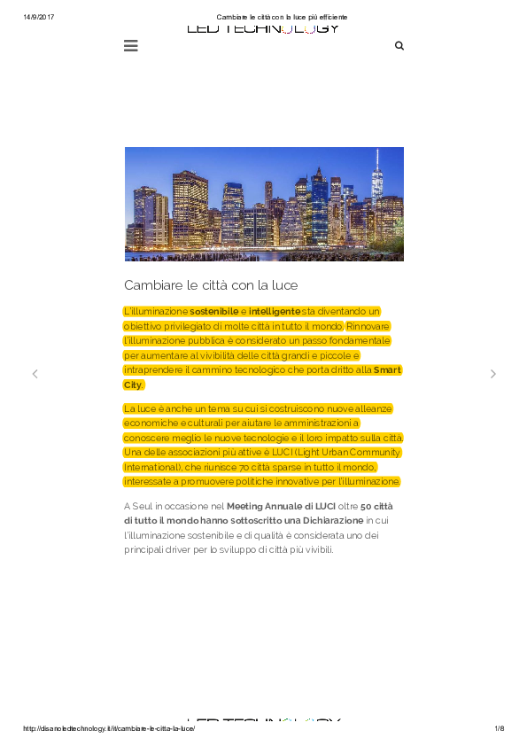 (PDF) Cambiare le città con la luce